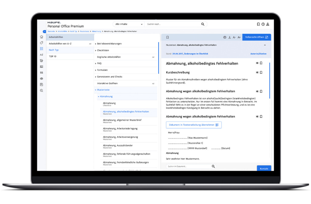 Haufe Business Office Professional: Datenbank | Haufe Shop